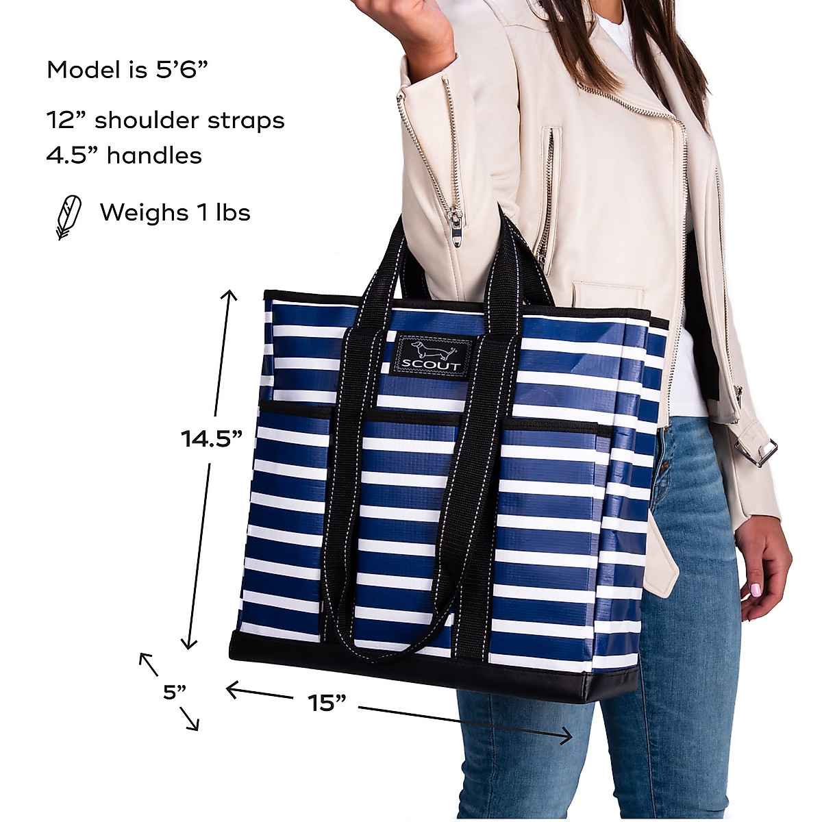 SCOUT Pocket Rocket - Work Tote Bags For Women - 6 Exterior Pockets - Large Tote Travel Bag, Nurse Bag, Teacher Bag, Mom Bag