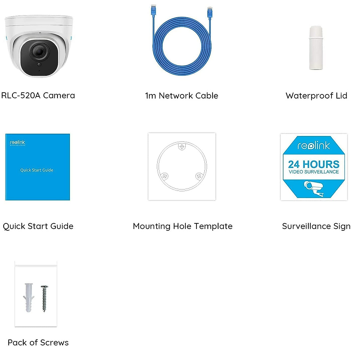 REOLINK PoE Outdoor Home Security Cameras, 5MP Dome Bullet IP Surveillance Cameras, Smart Human/Vehicle Detection, Work with Smart Home, Time-Lapse, 2X RLC-510A Bundle with RLC-520A (Pack of 2)