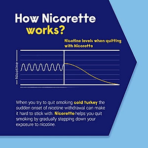 Nicorette 4 Mg Nicotine Gum to Help Quit Smoking with Behavioral Support Program - White Ice Mint Flavored Stop Smoking Aid, 160 Count