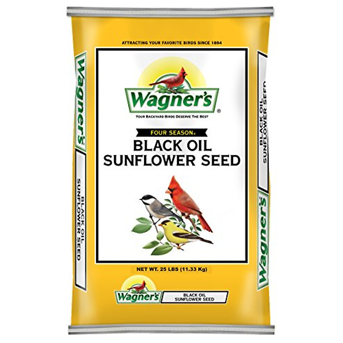 Wagner's 76027 Black Oil Sunflower Wild Bird Food, 25-Pound Bag & 62012 Southern Regional Blend Wild Bird Food, 20-Pound Bag