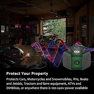 Mice Repellent Plug-ins Rodent Repellent Indoor Ultrasonic Squirrel Mouse Deterrent Rat Control Bat Removal for Attic Garage Basement Crawl Space RV