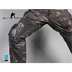 Airsoft Military BDU Tactical Suit Combat Gen3 Uniform Shirt Pants Multicam Black (L)