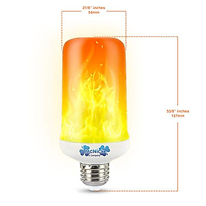 MCNICK & COMPANY Flame Light Bulbs - LED Flickering Bulbs (4 Pack) - Flicker Flame Light Bulbs That Look Like Gas Lanthern - Light Bulbs That Look Like Flames