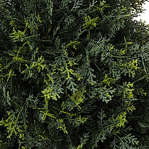 Home Pure Garden Artificial Cypress Topiary-37” Tower Style Faux Plant in Sturdy Realistic Indoor or Outdoor Potted Shrub Décor