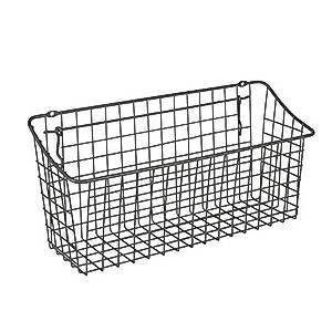 Spectrum Pegboard & Wall Mount Wire Basket Extra Large (Industrial Gray) - Storage & Organizer for Garage, Tools, Shed, Home, Work Bench, Crafts, & More