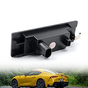 LED License Plate Lights Compatible w/ 2020 2021 2022 To'yota GR Supra, OEM Led Number Lamps Replacement 6000K 18-SMD Led Xenon White Rear Tag Light Kit Assembly Canbus Error Free