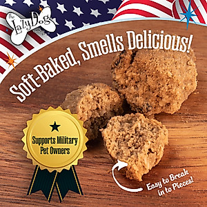 The Lazy Dog Cookie Co. Soft Dog Treats, Operation Drool Overload, Patriotic Dog Cookies for Small, Medium and Large Dogs, Wheat-Free, Baked in The USA, 5 oz. (Pack of 1)