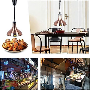Food Heating Lamp Food Warming Lamp Food Heat Lamp Retractable Food Warmer Lamp Food Heating Hang Light Commercial Hotel Kitchen Restaurant Supplies,
