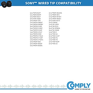 Comply Isolation Plus Replacement Noise Reducing Earbud Tips with WaxGuard for Sony MDR-XB50AP, XBA-Z5, MDR-EX1000, XBA-A2, MDR-EX1000, WI-1000X, WI-C-400, and More Earphones (Large, 3 Pairs)