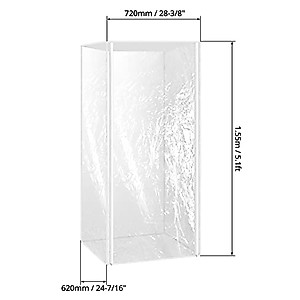 QWORK Bun Pan Rack Cover with Zippers, Clear Plastic Sheet Pan Rack Cover, 28" L x 23" W x 61" H, 20-Tier