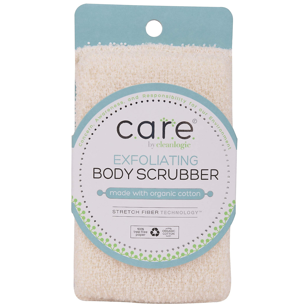 CleanLogic Exfoliating Body Scrubber, Certified Organic, 1 Each (Pack of 6)