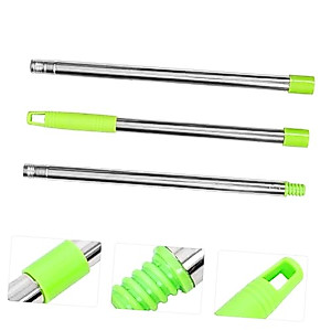 FOMIYES 3 Sets Mop Stick Broom Pole Replacement Mop Handle Fiberglass Broom Mop Pole Replacement Commercial Replacement Mop Pole Palo Pole Tip Rod Mop Handles for Floor Cleaning Plastic