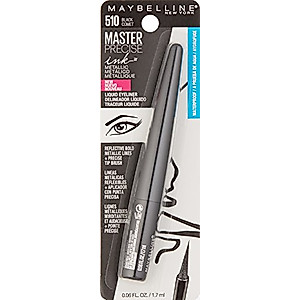 Maybelline New York Master Precise Ink Metallic Liquid Liner, Black Comet, 0.06 Fluid Ounce
