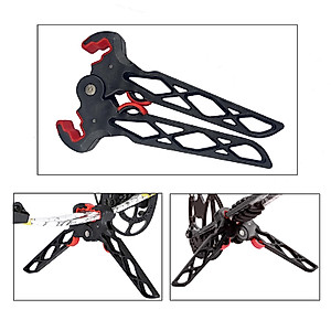 - QI HUO JU - Archery Bow Stand Folding Compound Bow Jack Stands Bow Limbs Clamp Kickstand Ground Holder for Outdoor Hunting Shooting Accessories (Standard)