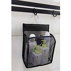 Phying Hanging Mesh Bath Baskets Organizer Storage Shower Caddy College with Hooks for College Dorm Rooms, Gym, Swimming and Travel (1)