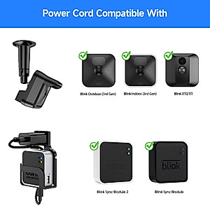 Ayotu Metal Wall Mount for Blink Outdoor 3rd Gen/XT2/XT, Weatherproof Protective Housing and 360 Degree Adjustable Metal Mount with Sync Module 2 Outlet Mount (Camera Not Included, Black)