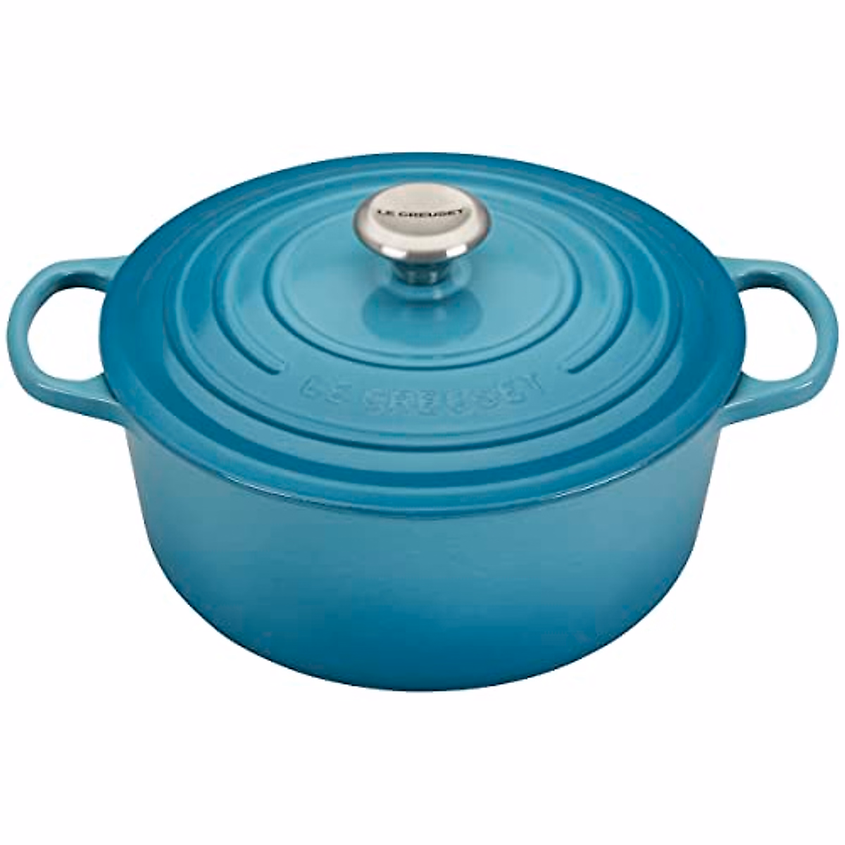 Le Creuset Signature Enameled Cast Iron Round Dutch Oven, 5.5qt., Caribbean