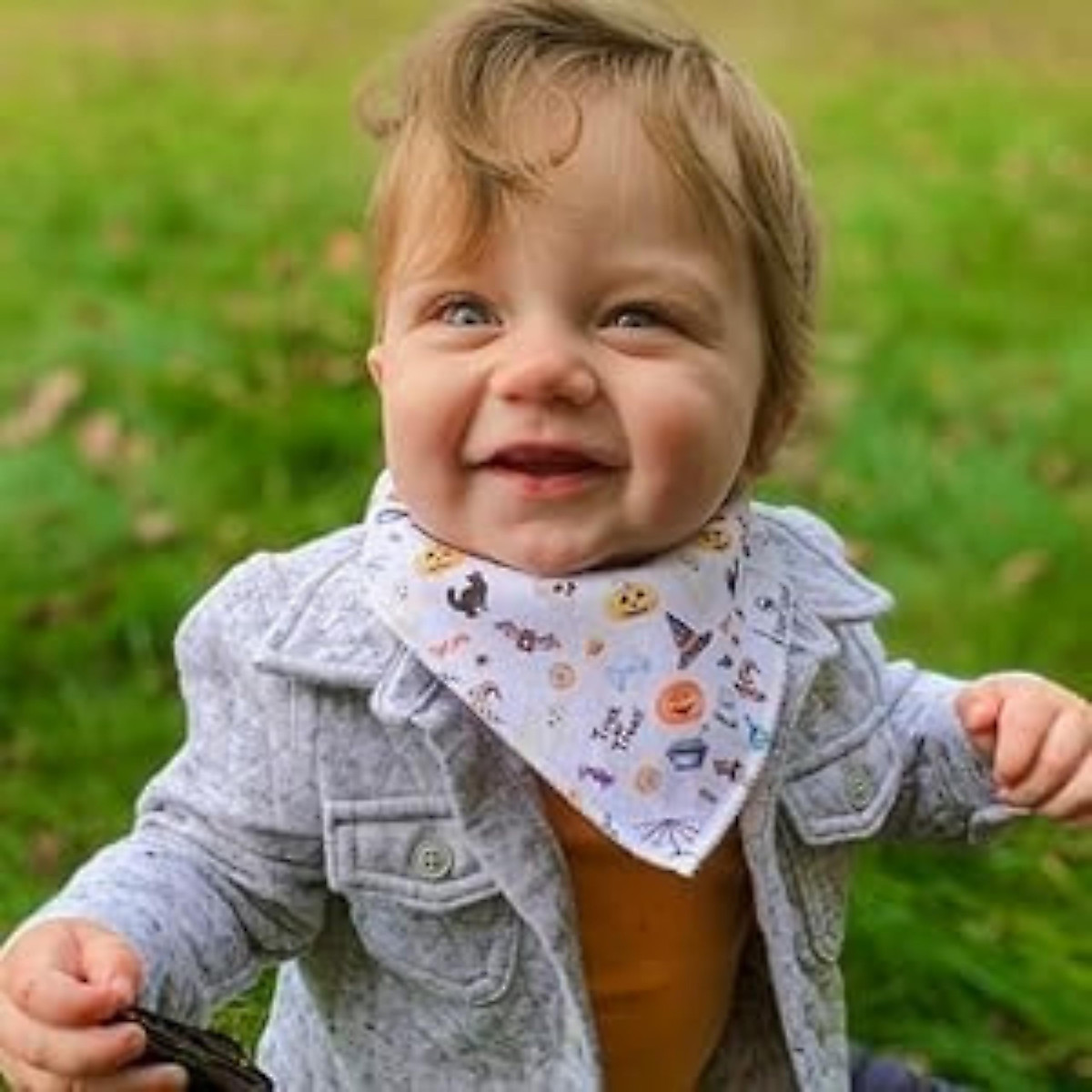 DiaperSquad's 10-Pack Baby Bibs for Drooling and Teething, Bibs for Boys, Baby Girl - Solid Cotton Baby Drool Bibs (Holiday)