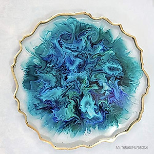 Pixiss Blue Alcohol Inks Set, 5 Shades of Highly Saturated Blue Alcohol Ink, for Resin Petri Dishes, Alcohol Ink Paper, Tumblers, Coasters, Resin Dye