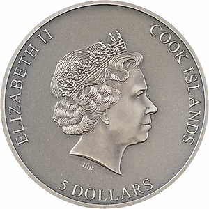 Cook Islands. 5 Dollars 2022. Untrapped. 1 Oz Silver