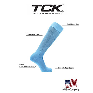 TCK Soccer Socks Multisport Tube MS (Columbia Blue, Medium)