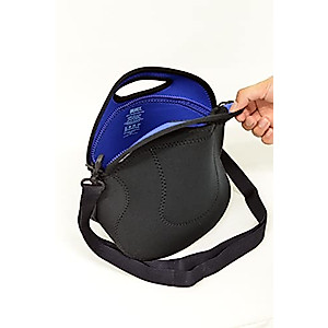 BUILT Spicy Relish Tote Neoprene Lunch Bag with Adjustable Crossbody Strap Black LB12-BLK