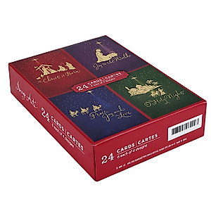 Hallmark Image Arts Religious Boxed Christmas Cards Assortment (4 Designs, 24 Christmas Cards with Envelopes)