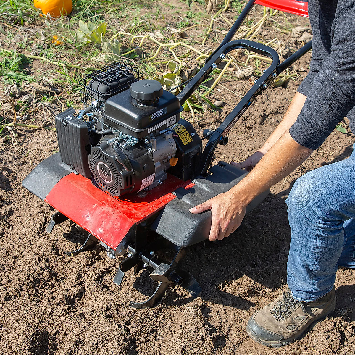 Toro Compact Front Tine Tiller, 99cc 4-Cycle Engine, 11, 16 or 21 Inch Adjustable Tilling Width, 11" Max Tilling Depth, Removable Side Shields, Model: 58604