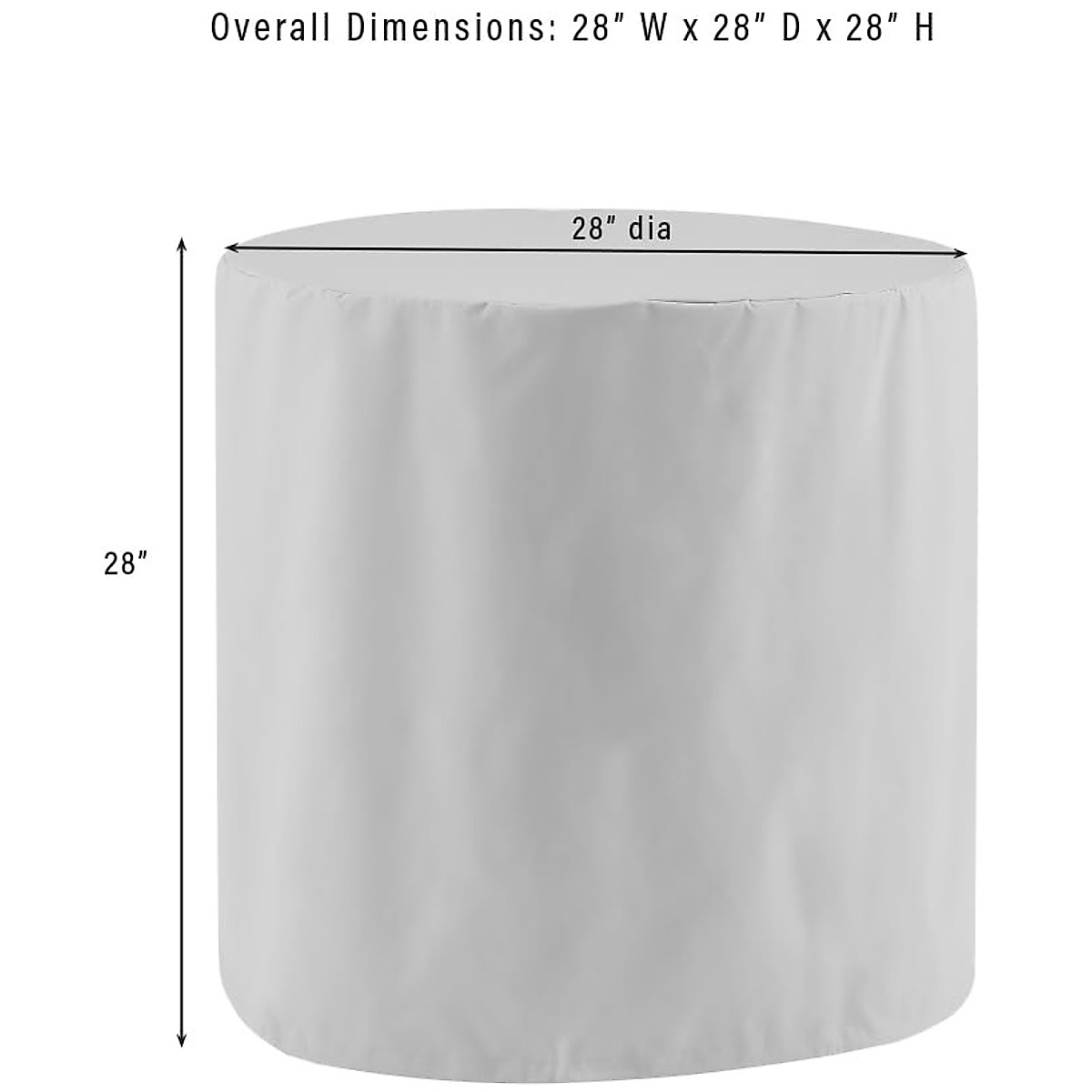 Crosley Furniture Patio Furniture Covers, Waterproof Round Outdoor Bistro Table Cover for Deck, Gray