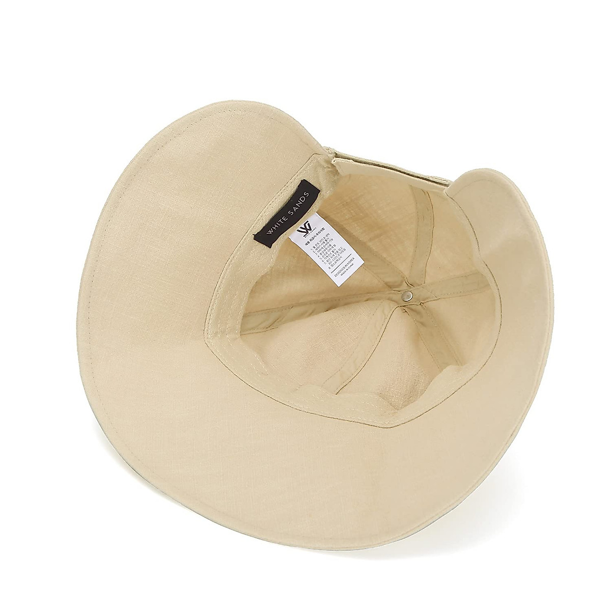 WHITE SANDS MOJA Linen Victorian Bonnet Hat Sun Cap, Foldable Summer Visor | New Katy | Beige