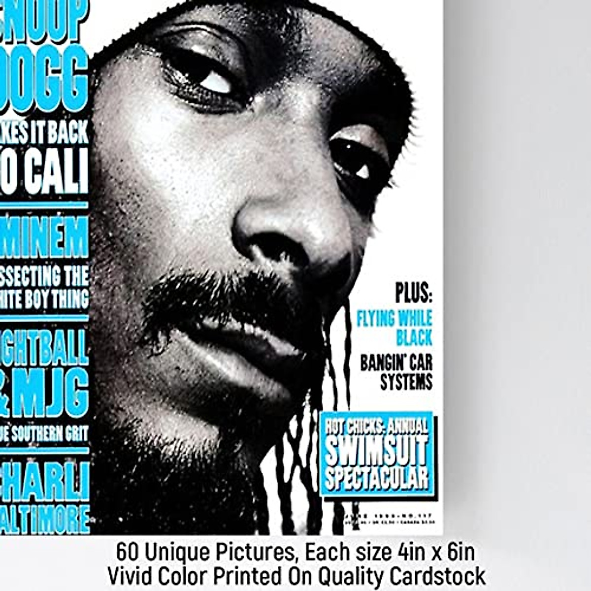 60 Pcs Print Hip Hop/Rap Wall Collage Kit | Music Posters for Room Aesthetic | Unique Retro Magazines Album Covers Printed Photos | Aesthetic Poster | Rapper Posters