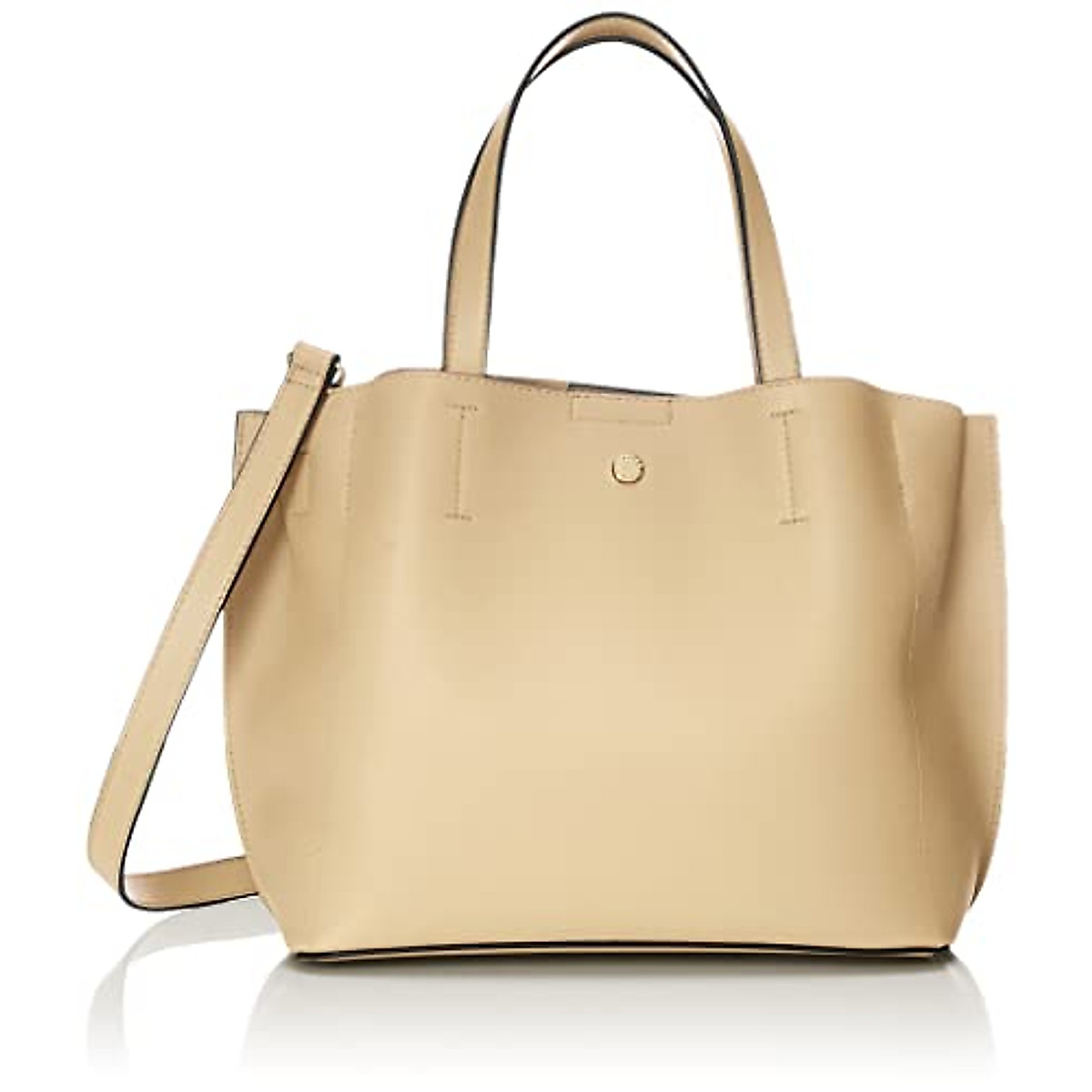Legato Largo LH-P0002 Women's 2-Way Tote Bag, Shoulder Bag, Lightweight, A5, Beige