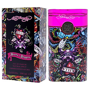 Christian Audigier Hardy Hearts & Daggers Eau De Parfum Spray for Women, 3.4 Ounce