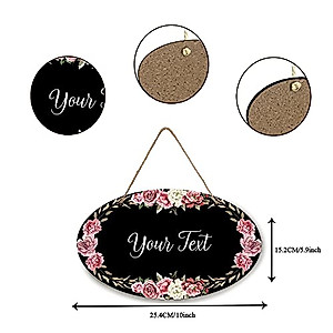 Custom Door Sign Personalized Name Room Sign Home Decor Hanging Wall Art Name Plate Customized Gift - 4" x 12.5" Wood Sign