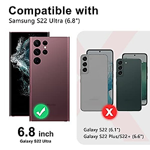 Btscase Case for Samsung Galaxy S22 Ultra 5G , Marble Pattern 3 in 1 Heavy Duty Shockproof Full Body Rugged Hard PC+Soft Silicone Drop Protective Women Girl Covers , Rose Gold