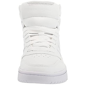adidas Women's Hoops 3.0 Mid Basketball Shoe, White/White/Dash Grey, 8