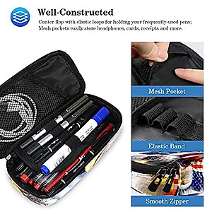 Kigauru School Backpack for Teens Girls Boys, American Flag Bald Eagle Bookbag Travel Daypack Pencil Case, Multicolor 02, 29.4x20x40cm/11.5x8x16 in