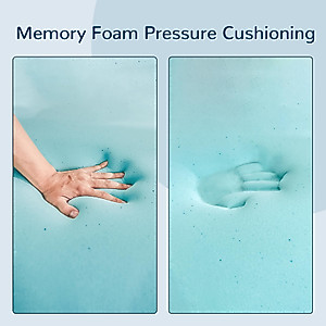 Dual Layer 3 Inch Memory Foam Mattress Topper Ultra Soft and Breathable Queen Mattress Topper, Mattress Topper with Pillow Cases(6080)