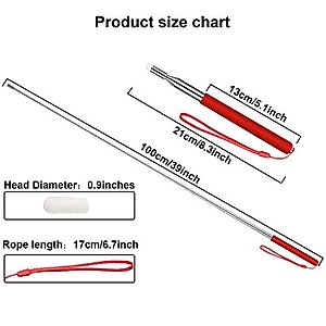 4 Pieces Retractable Teacher Pointer Telescopic Teaching Pointer Presenter Whiteboard Pointer and Lanyards with 6 Pieces Extra Felt Nibs for Teachers Presenter, Extends Design (39 Inches)