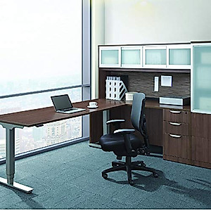 Boss Office Products Budget Mesh Task Chair with Arms in Black