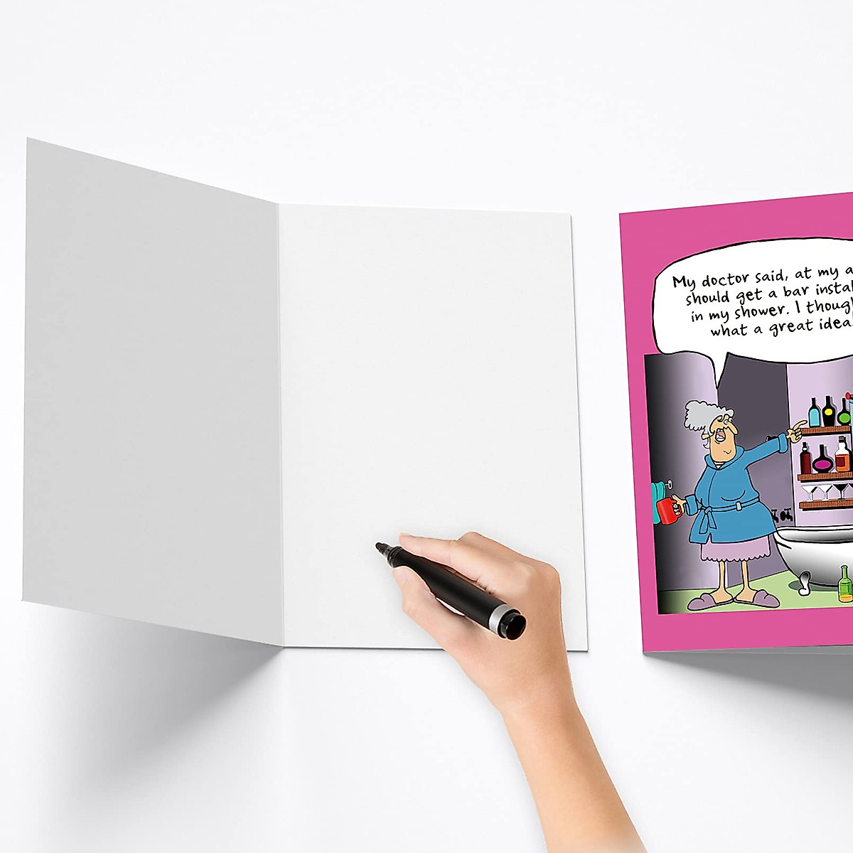 Funny Birthday Card 50th 60th 70th for Wife, Mom, Auntie, Female Friend, Old Aged Birthday Card