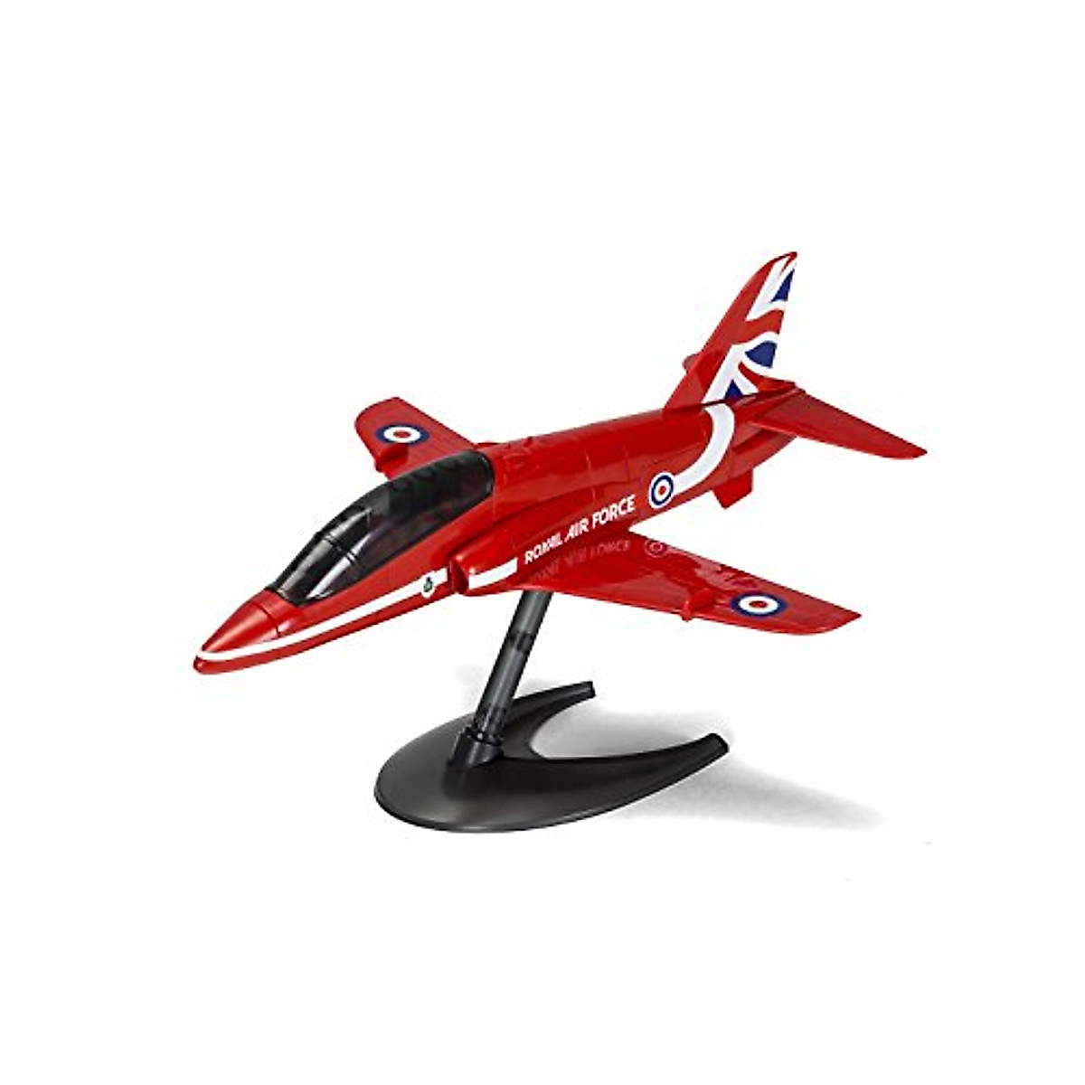 Airfix Quickbuild RAF Red Arrows Hawk Snap Together Plastic Model Kit J6018, Red & Black, 10 x 6 x 2 inches