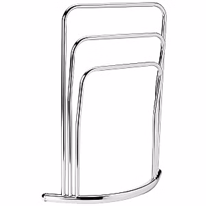 King's Brand Furniture-Kenneth Metal 3 Tier Freestanding Bathroom Towel Rack Stand, Chrome