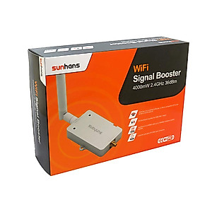 Sunhans 2.4GHz WiFi Signal Booster 36dBm 4000mW Wireless Repeater Bi-directional Amplifier Extender enhance RC Drone,Camera System,Router/AP WiFi Signal Range