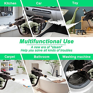 AUXCO Handheld Steam Cleaner for Home - High Pressure for Upholstery, Kitchen, Bathroom, Grout and Tile