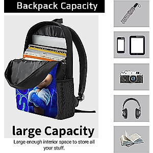 Jpsxnwv 3PCS Game Backpack Set Durable Casual Daypack Bag Cartoon BookBag 17 Inch Backpack with Reusable Lunch Bag Pencil Case for Boys Girls Teens