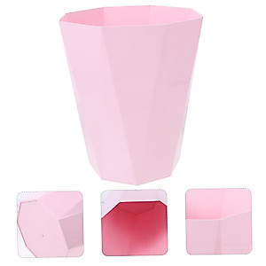 JOINPAYA 1pc Compact Garbage Can Trash Can with Lid Bathroom Trash Can Bedroom Trash Can Hotel Garbage Bin Trash Can for Car Household Trash Can Pink Automatic Office Wastebasket