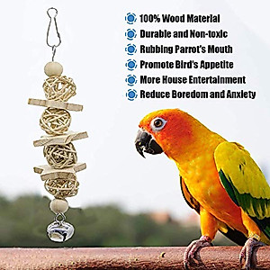VolksRose 7 Packs Bird Parrot Swing Chewing Toys, Hanging Hammock Bell Pet Bird Climbing Stand Cage Toys Suitable for Small Parakeets, Cockatiels, Conures, Budgie, Macaws, Parrots, Mynah, Love Birds