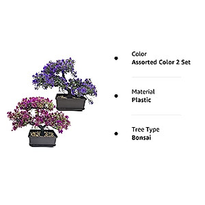 Fycooler Artificial Bonsai Tree-Fake Plant in Pot Artificial Plants,Faux Bonsai Japanese Pine Bonsai Artificial Plants for Home Decor Indoor,Office/Windowsill/Yard,Desktop Display, Zen Garden Décor