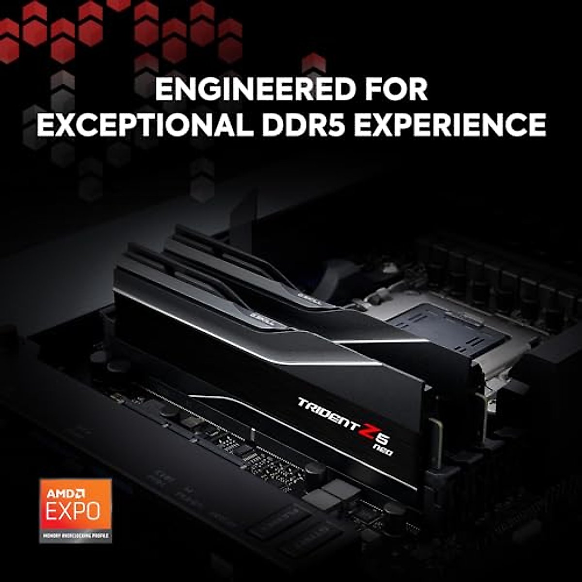 G.SKILL Trident Z5 Neo Series (AMD Expo) DDR5 RAM 32GB (2x16GB) 6000MT/s CL36-36-36-96 1.35V Desktop Computer Memory UDIMM - Matte Black (F5-6000J3636F16GX2-TZ5N)